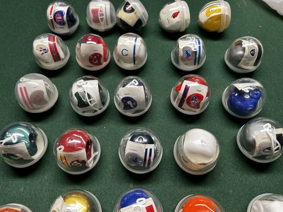 Vintage Lot of 30 ~1980’s NFL OPI NFL Gumball Football Helmets NEW old ...