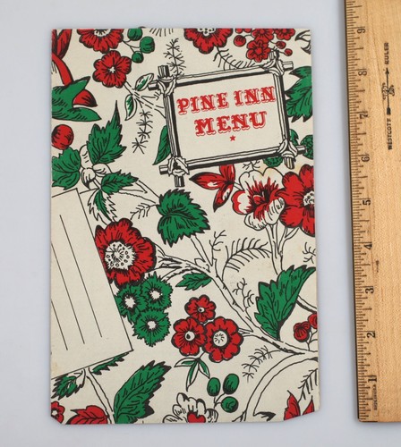 Vintage 1947 Pine Room Inn Garden Restaurant Menu Carmel California | eBay