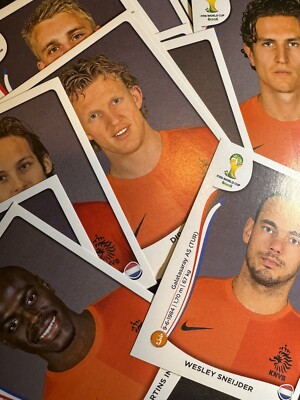 2014 Panini FIFA World Cup Brazil Stickers Netherlands Team Players ...