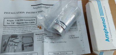 Amphenol DIN 7/16 female Connector for 7/8" coaxial LDF5 cable - Radio ...