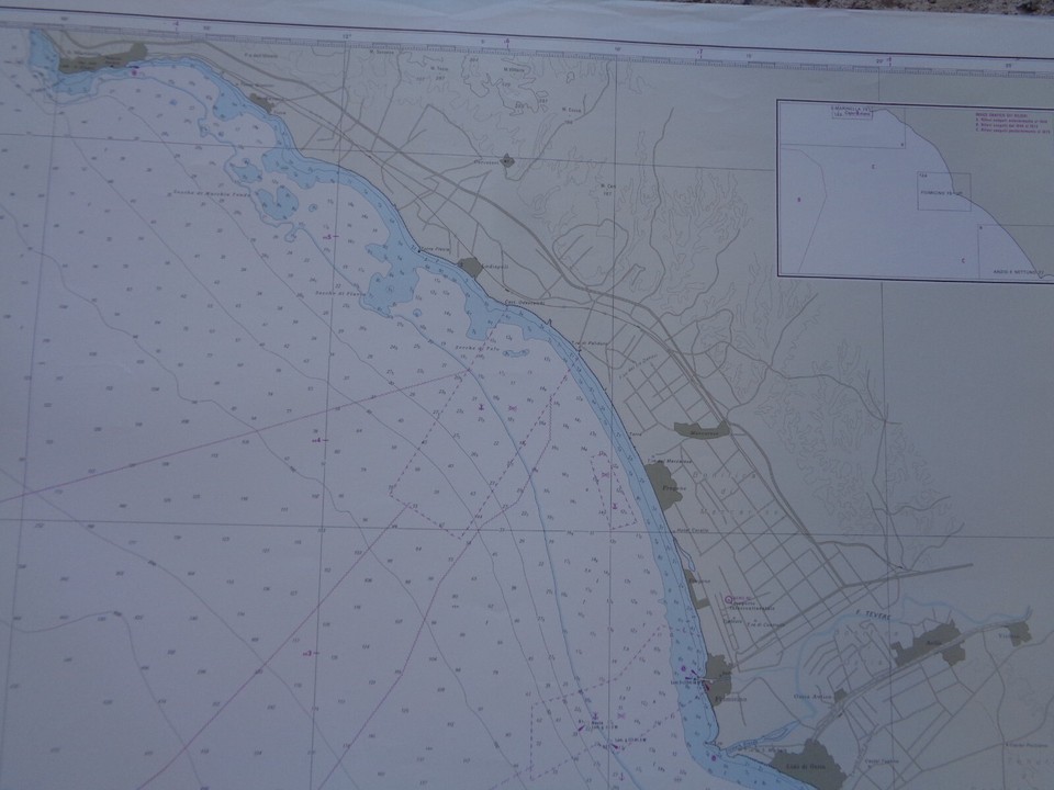 Marine Map / Da Capo Linaro to Anzio - Tyrrhenian Sea - Italy | eBay UK