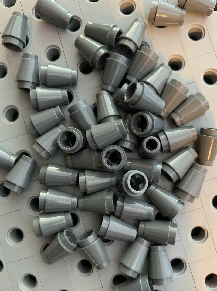 LEGO 1x1 Dark Gray Round Nose Cones Bricks Small New Lot Of 50 | eBay