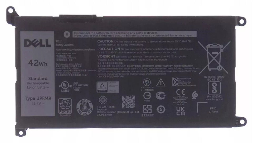 Genuine OEM JPFMR Battery For Dell Latitude 5320 7420 7520 Series 9JM71 ...