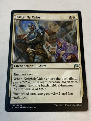 Knightly Valor - Magic the Gathering MTG Origins Single Card | eBay