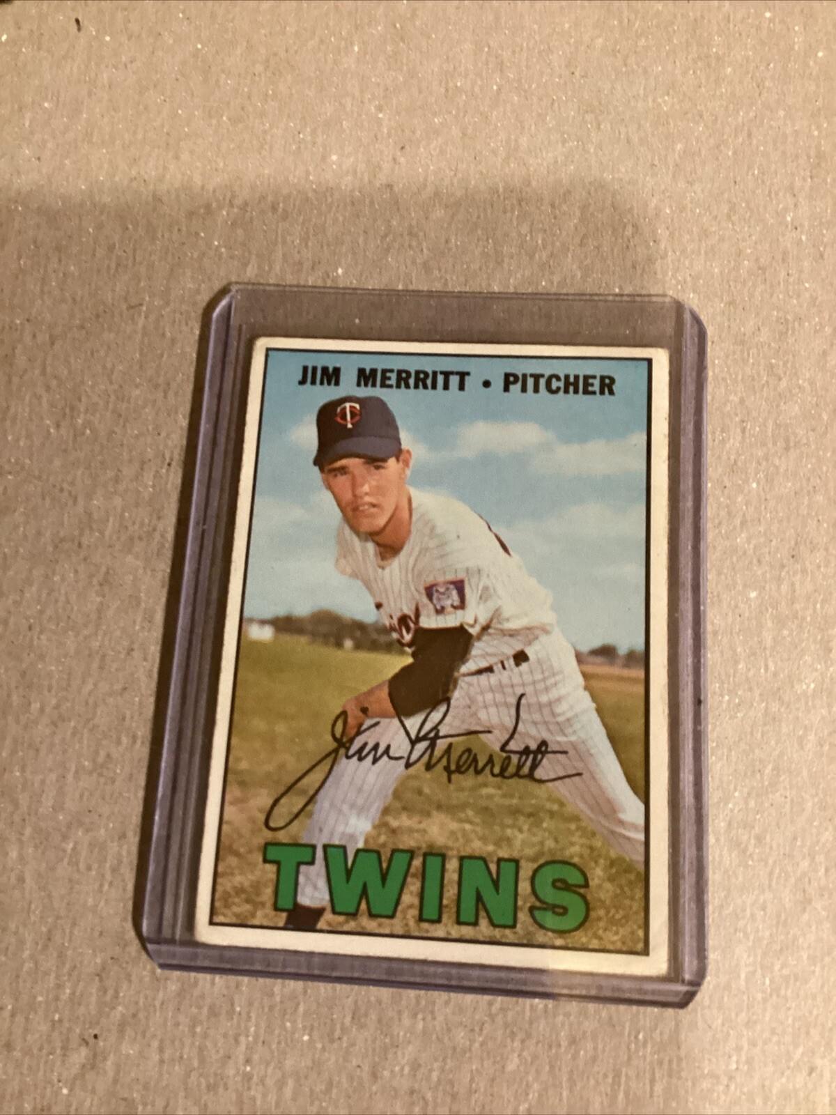 1967 Topps Jim Merritt Vintage Minnesota Twins Baseball Card #523 | eBay