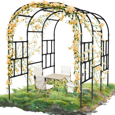 SLSY Garden Arch Trellis, 87" Hx118" Lx79" W Garden Arch Arbor Trellis ...