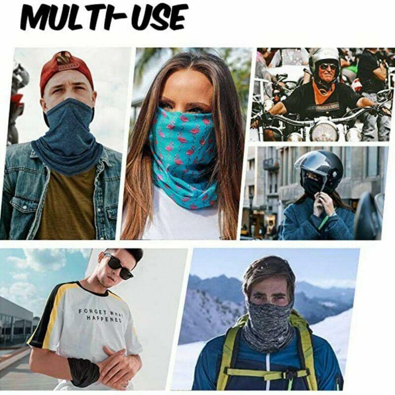 Reusable Face Mask w/ Filter PM2.5 Washable Tube Bandana Neck Gaiter | eBay