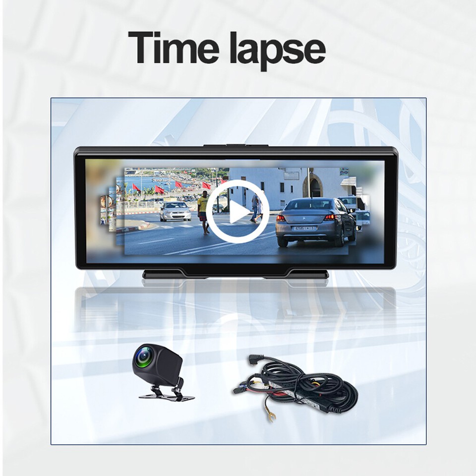 Car Dashboard GPS Navigation Dash Camera Dual Lens 2k +1080P Voice ...