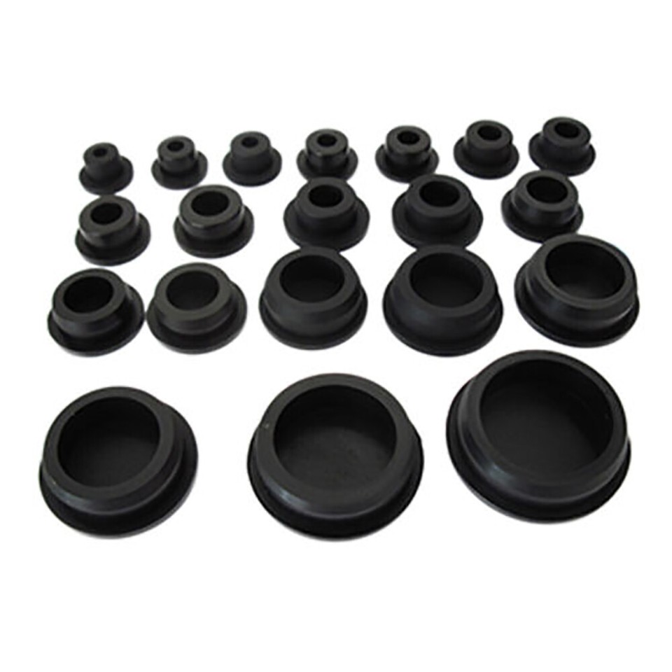 Black Silicone Rubber Blanking End Caps Tube Pipe Inserts Plug Bung 15. ...