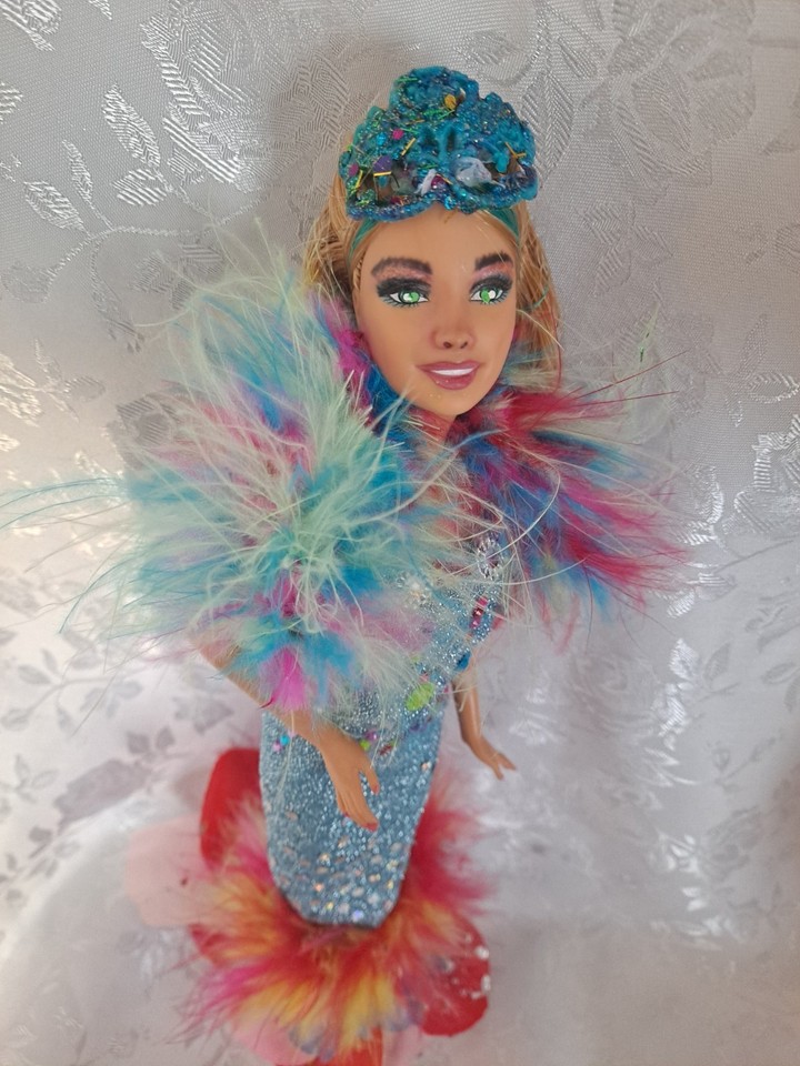 Kallie OOAK Barbie doll custom doll art repainted one of a kind boa ...