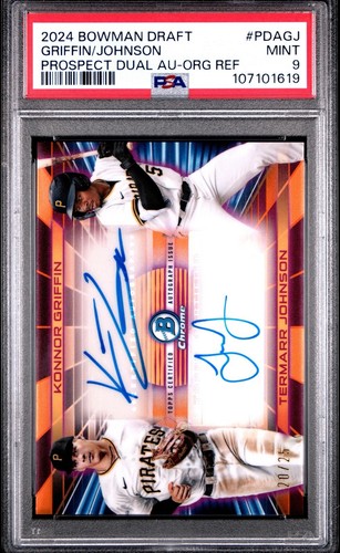 2024 Bowman Draft Konnor Griffin Termarr Johnson Dual Auto Orange Ref 7 ...