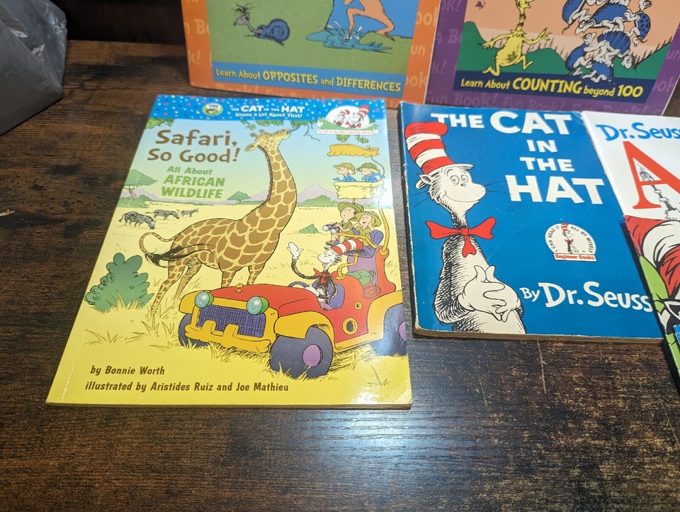DR SEUSS Paperback Lot Cat In Hat ABC Seuss Tastic Journal Chasing ...