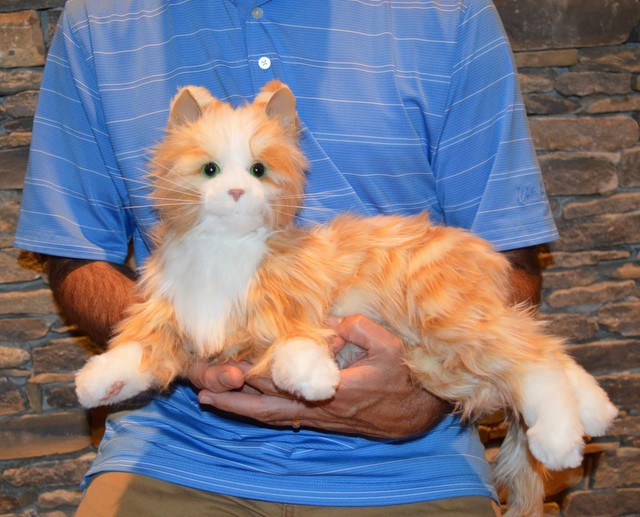 Ageless Innovations Joy for All Companion Pet Orange Tabby Cat Robotic ...