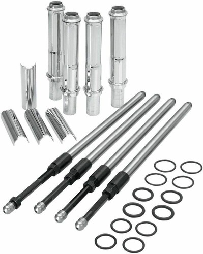 Quickee EZ Install Adjustable Pushrods Chrome Cover Kit For 99+ Harley ...