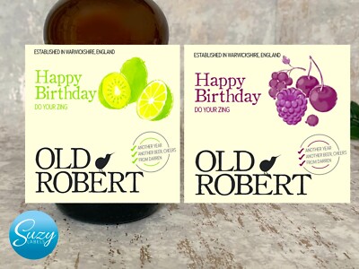 Personalised Cider Label - the perfect birthday gift - Set of 2 Old ...