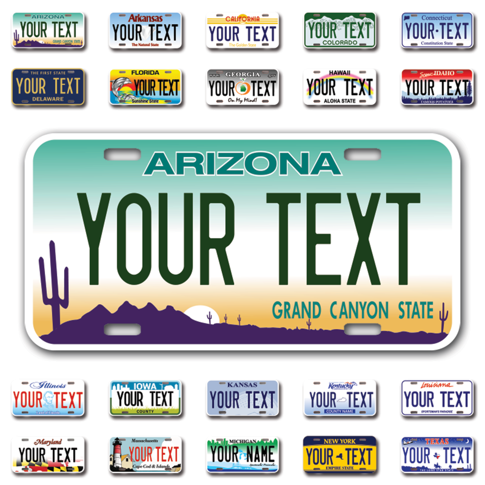 Custom Mini state Plates | All 50 Sates | 4x2 - 6x3 | name plates for ...
