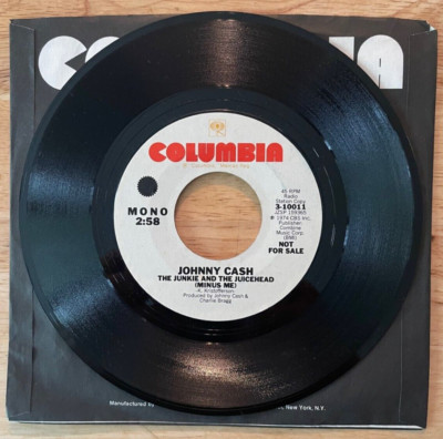 45 7" SP PROMO JOHNNY CASH THE JUNKIE AND THE JUICEHEAD ON COLUMBIA | eBay