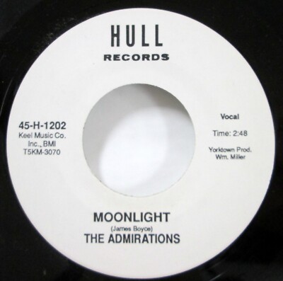the ADMIRATIONS 45 Moonlight / Ain't It Funny HULL Repro Northern Soul ...