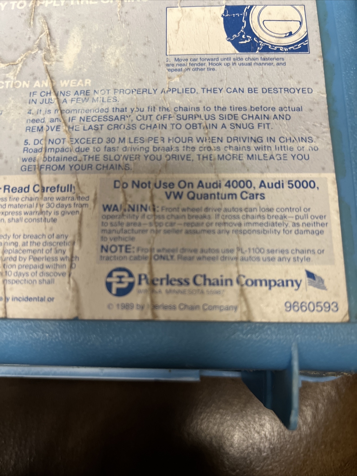 The Tracker PEERLESS Chain Company Tire Chains 13”-16” Car With Hard ...