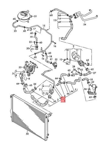 Genuine AUDI VW SEAT Coolant Hose With Quick Release Coupling ...