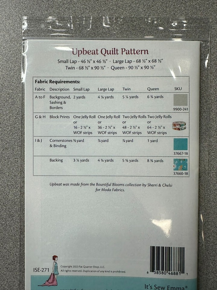 It's Sew Emma Quilt Pattern Upbeat | eBay