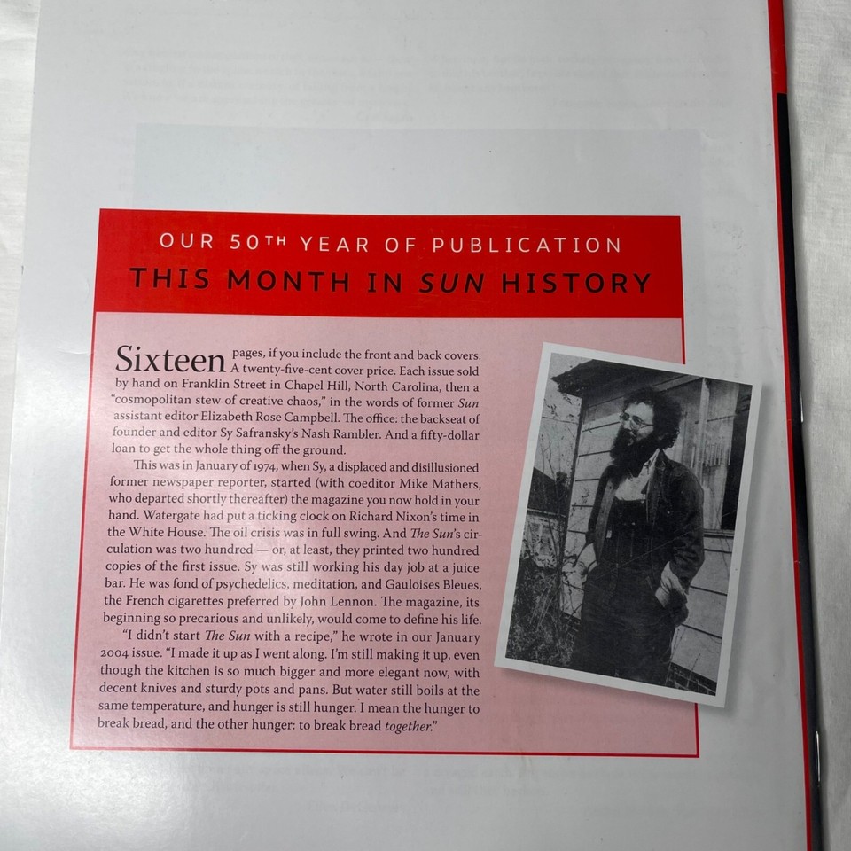 The Sun Magazine January 2023 Back Issue 565 James Carroll u | eBay UK