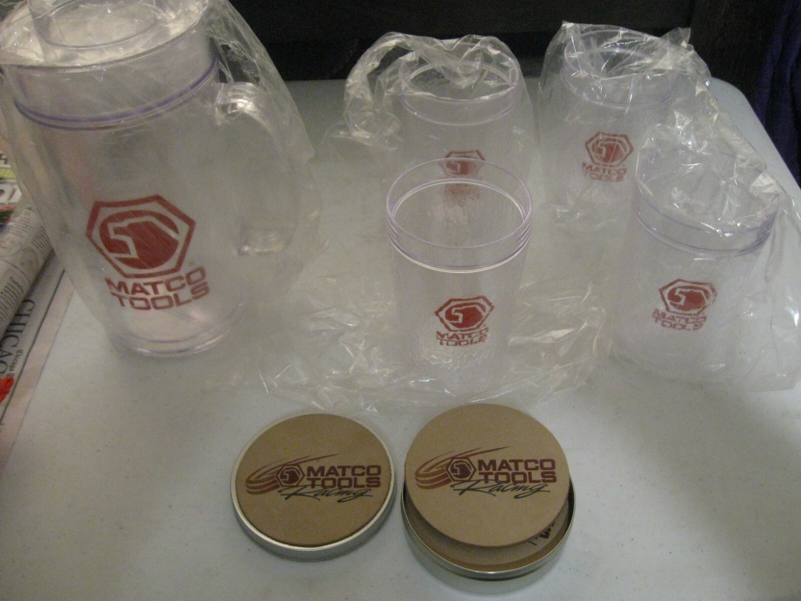 1997 Vintage Matco Tools Beer Pitcher and 4 Glasses / Matco Tools ...