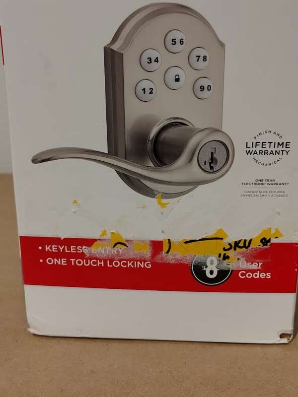 Kwikset 911 SmartCode Satin Nickel Keypad Electronic Door Lever - New ...