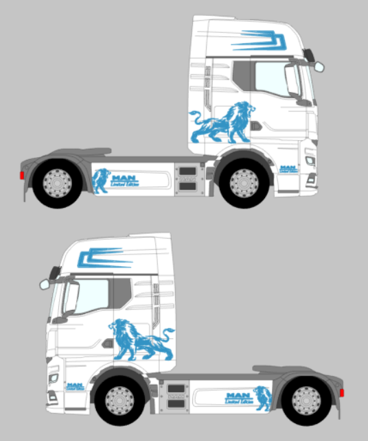 MAN truck side panel decals for both sides truck stickers TGX German ...