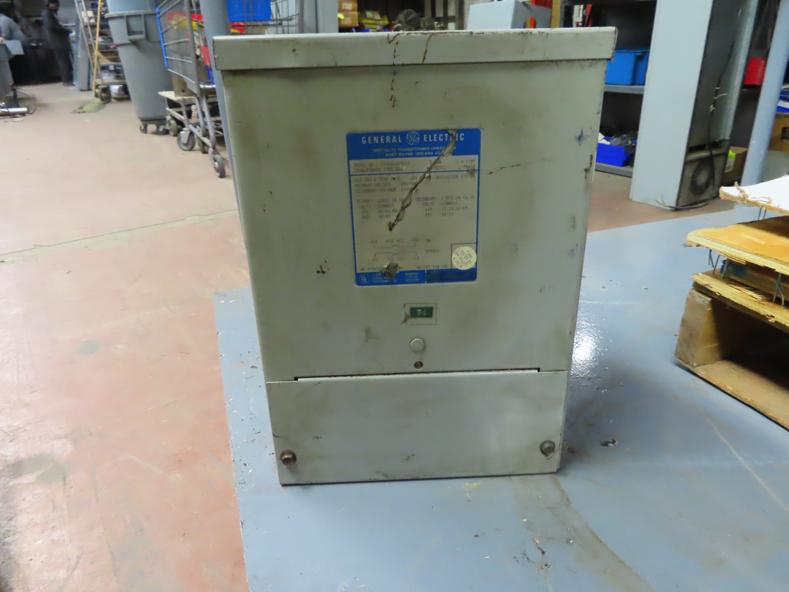 GENERAL ELECTRIC TRANSFORMER 9T21B1004G02 TYPE QMS 5KVA 1PH 240/480V ...