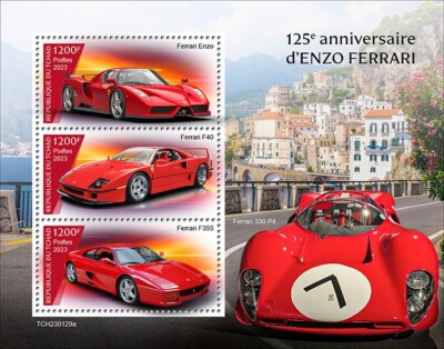2023/04 - CHAD - ENZO FERRARI 3V complet set MNH ** | eBay
