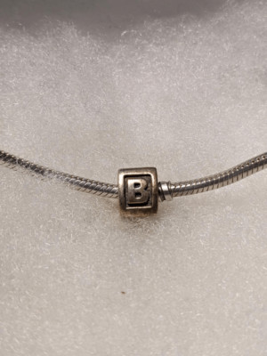 NEW Pandora Alphabet "B" Triangle Block Bead .925 Sterling Silver | eBay