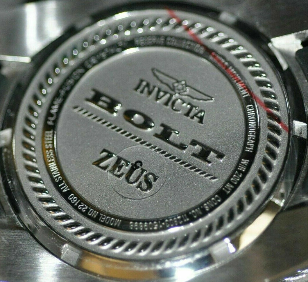 Invicta 22160 Bolt Zeus Men's Cable Round Chronograph Black Silicone ...