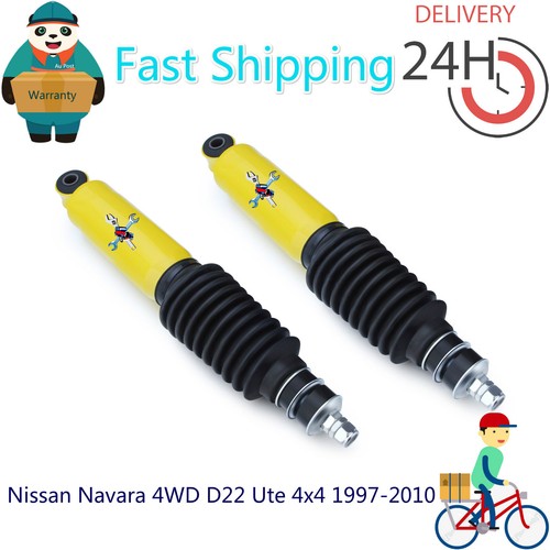 2 Front Nitrogen Gas Shock Absorbers for Nissan Navara 4WD D22 Ute 4x4 ...