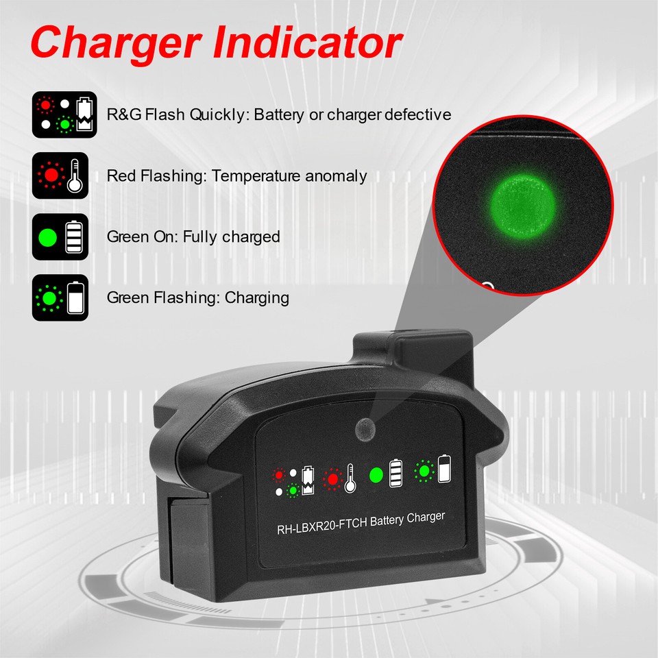 20V Charger LCS1620 For BLACK & DECKER LBXR20 LBX20 LB20 20V MAX ...