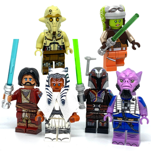 Ahsoka custom Lego figures: Sabine, Hero, Zeb, Ezra, Huyang (Star Wars ...