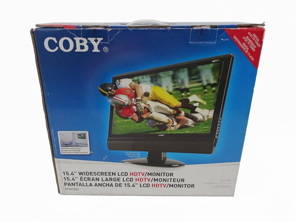 Coby TFTV1524 15.4" LCD HDTV Monitor Widescreen HDMI - NEW OPEN BOX | eBay