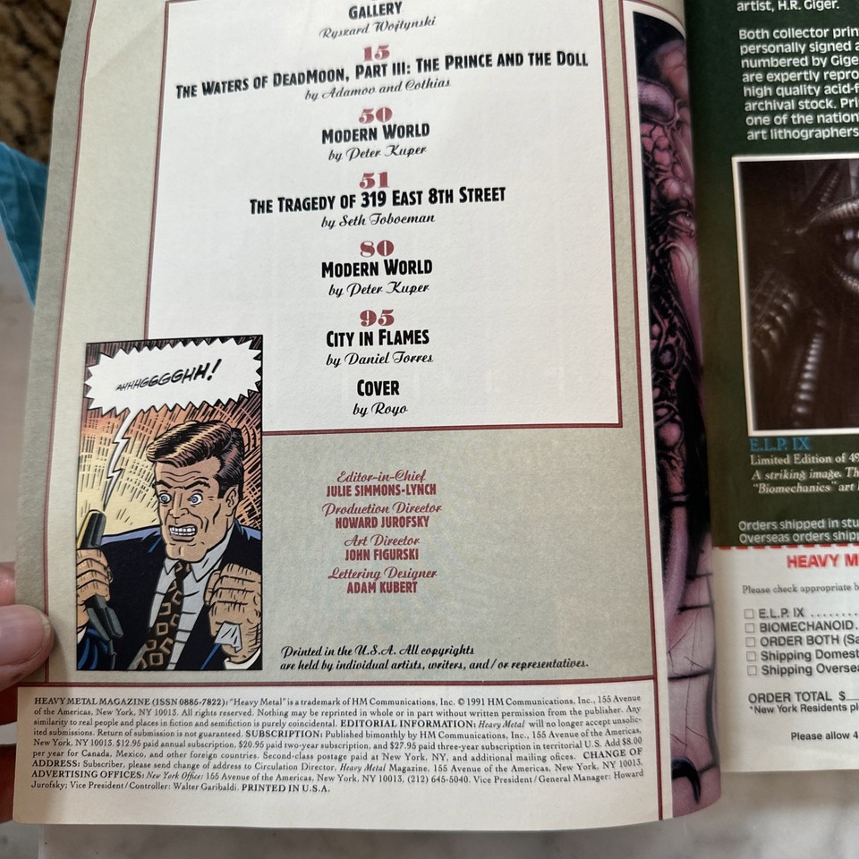 HEAVY METAL MAGAZINE VOL15 #11 MAY 1991 PETER KUPER ROYO DANIEL TORRES ...