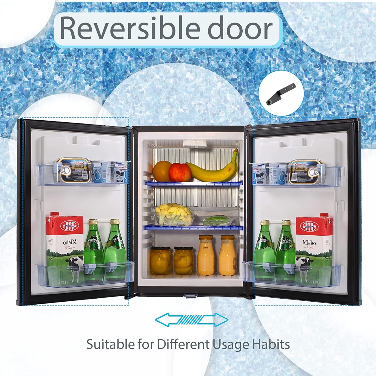 Smad 40L Small Absorption Fridge 12V/ 240V Camper Truck 2 Way RV ...