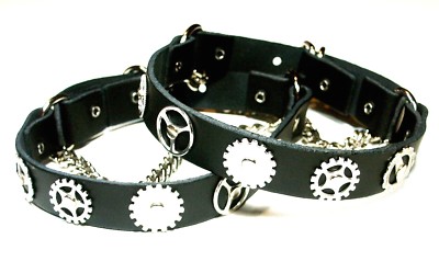 Pair Steampunk Boot Strap-Black-Silver-Biker-Rock-Gothic-Chain-buckle ...