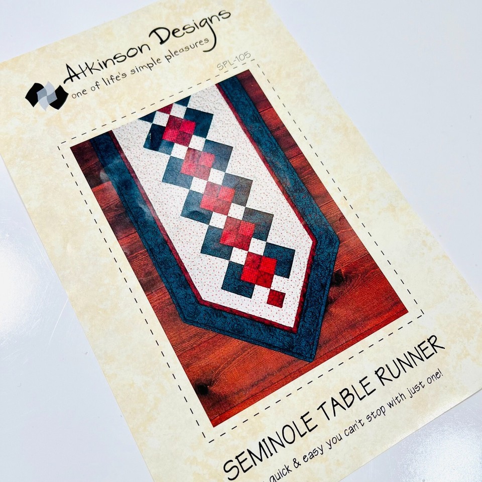 Seminole Table Runner Quilt PATTERN SPL-105 by Atkinson Designs | eBay