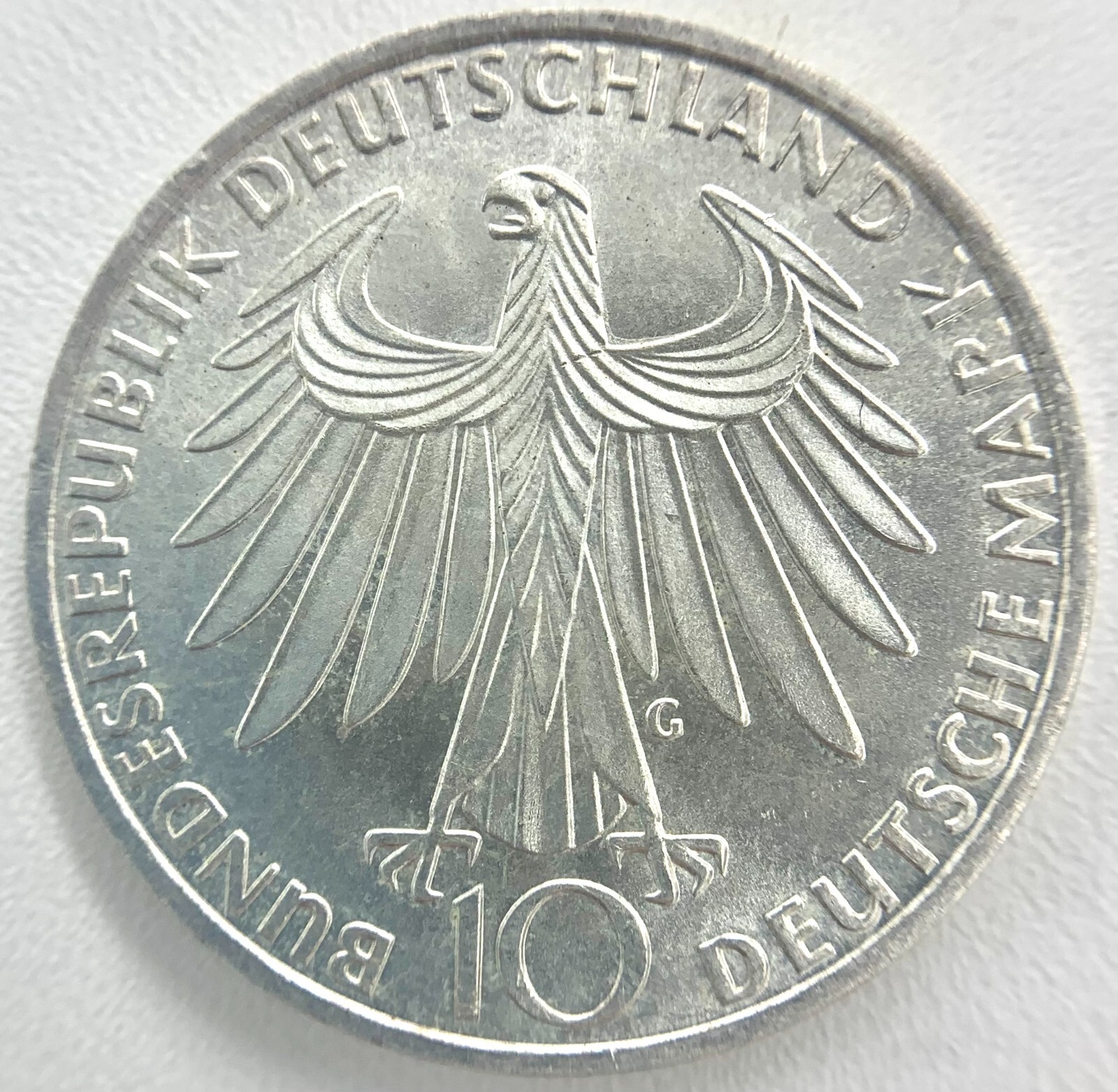 1972 G Germany OLYMPIAD 10 DEUTSCHE MARK SPIELE DER XX. OLYMPIADE ...