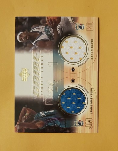 2001-02 Upper Deck Game Jersey Combos Jamal Mashburn Baron Davis #JMBD ...