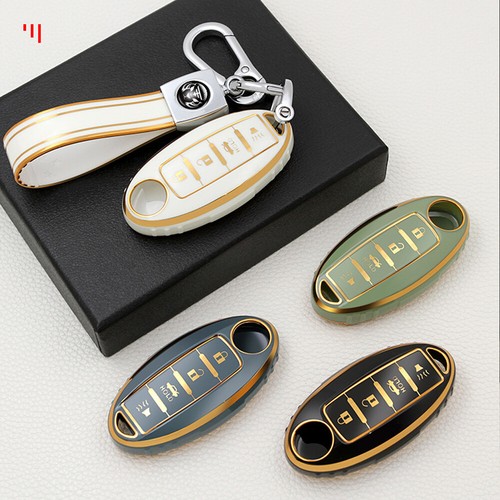 4/5 Button Car Remote Key Case Holder TPU Chain Cover Fob For Nissan ...