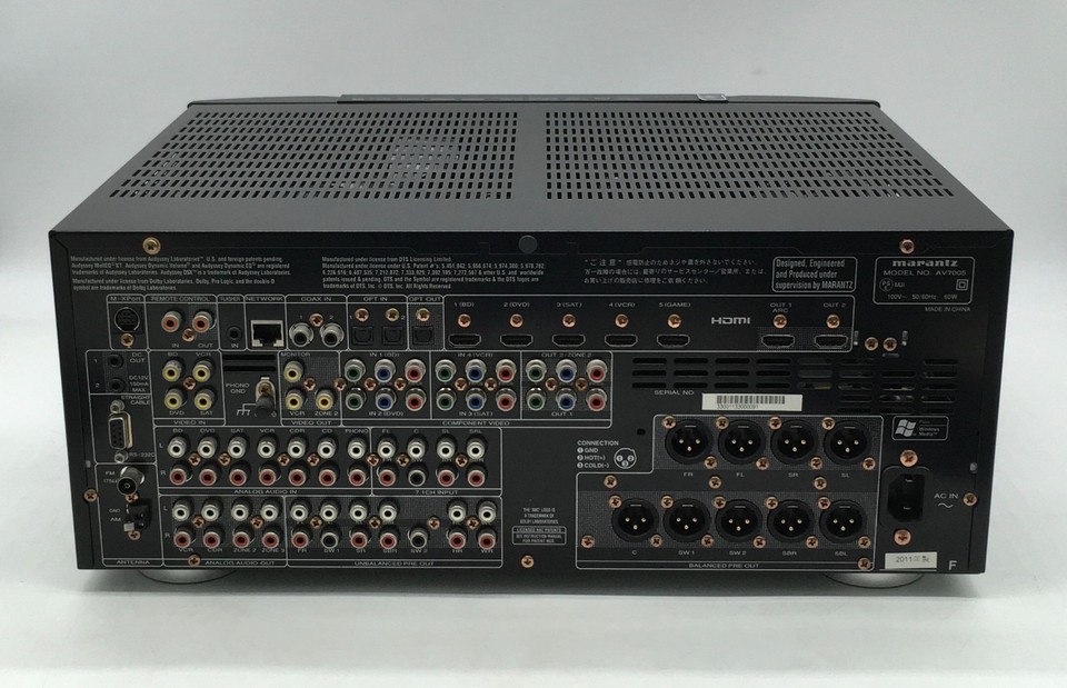 Marantz AV7005 Black AV Preamp Processor – HDMI Home Theater Surround ...