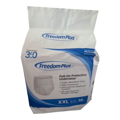 4X Essentials 360 Freedom Plus Pull On Protective Underwear Bariatric ...