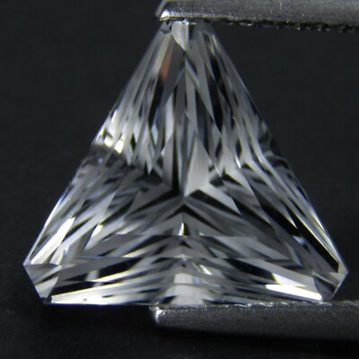 6.85Cts Wow Natural Wonder full White Topaz Triangle Misssing Cut Loose ...