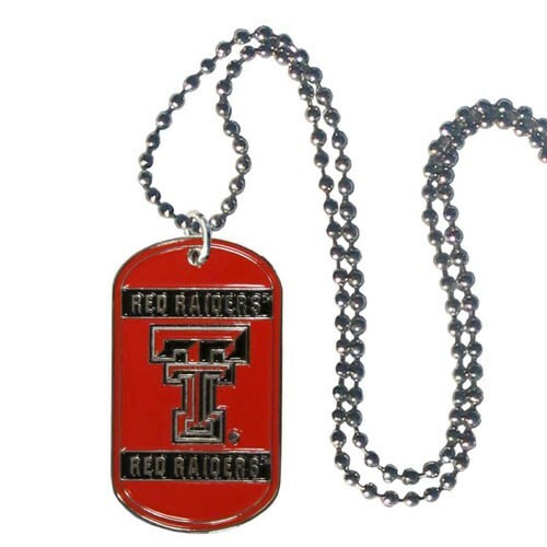 Texas Tech Red Raiders Dog Tag Necklace NCAA Fan Neck Ball Chain ...