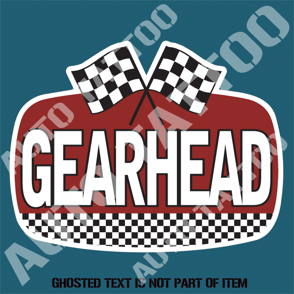 VINTAGE GEARHEAD DECAL STICKER RETRO GARAGE AMERICANA HOT ROD RAT ROD ...