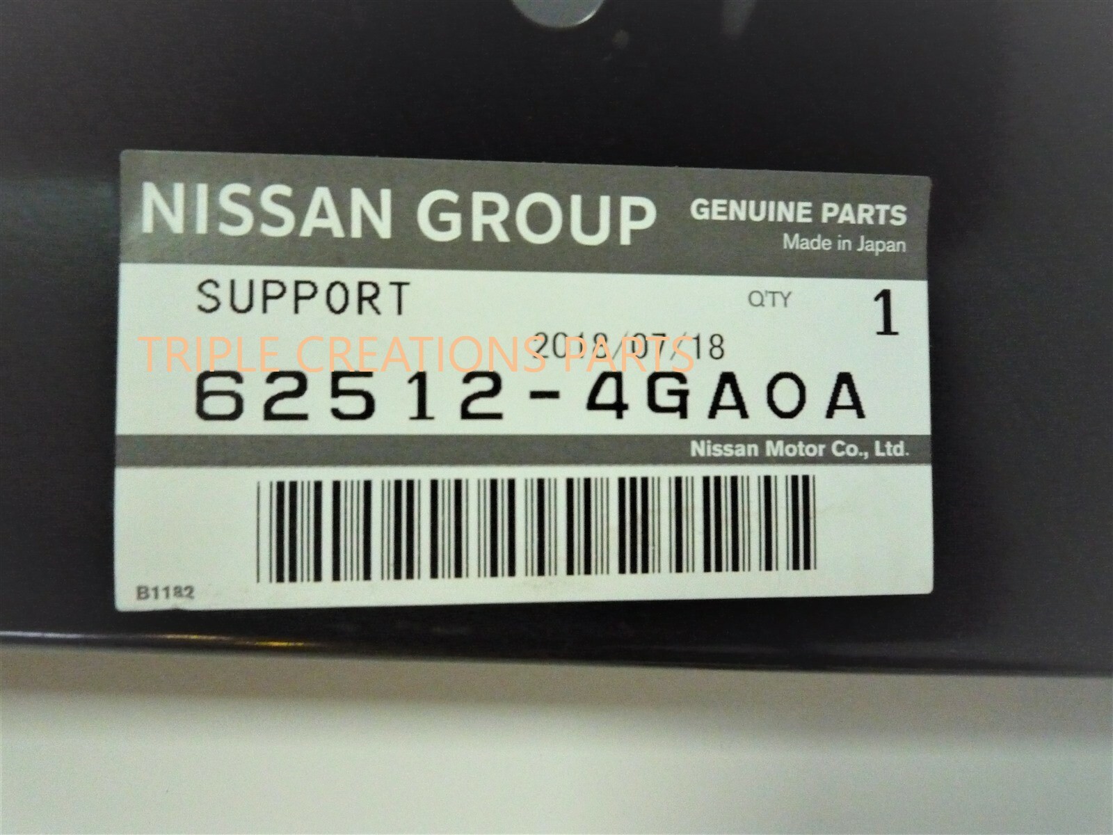 Genuine INFINITI Q50/Q60 SUPPORT-RADIATOR CORE UPPER RH 62512-4GA0A OEM ...